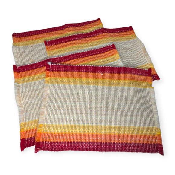 Vintage | Dining | Vintage Placemats Hand Woven Wool Fiber Southwestern ...